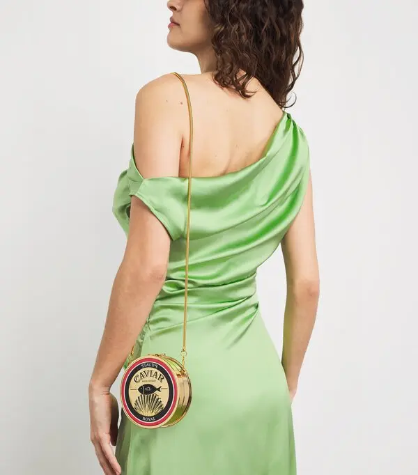 Staud Silk Asymmetric Phare Midi Dress