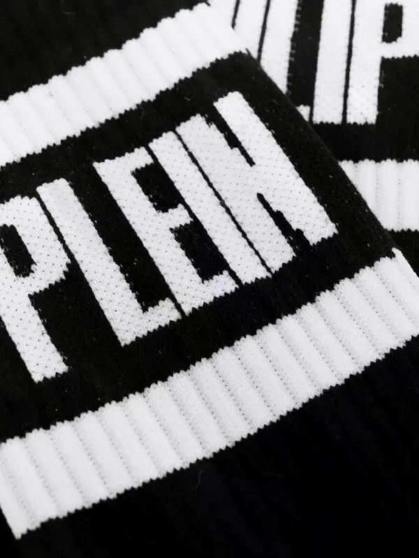 Philipp Plein Logo Print Socks - Black