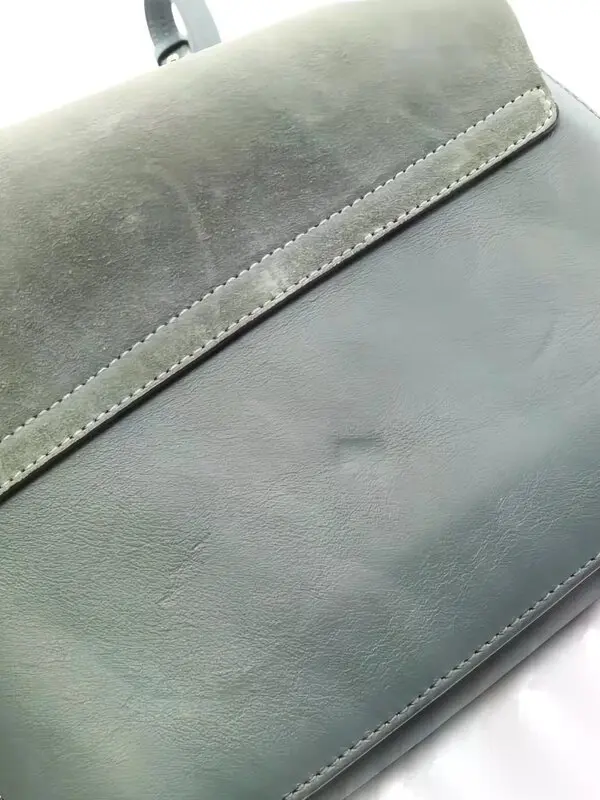 Chloé 2000s Faye Suede And Leather Shoulder Bag - Blue