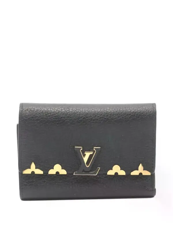 LOUIS VUITTON 2020 Taurillon Leather Trifold Wallet - Black