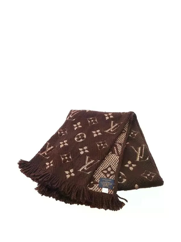LOUIS VUITTON 2021 Fringe Wool Scarf - Brown