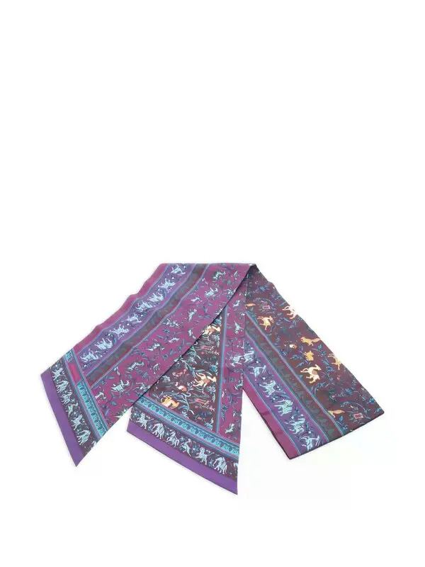Hermès 2010s Silk Scarf - Purple