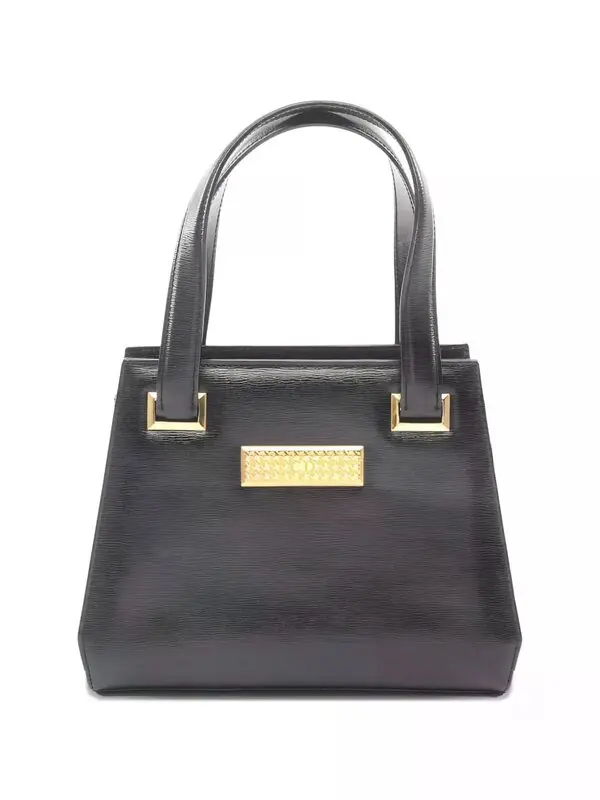 Dior 2000s Cd Logo Leather Tote Bag