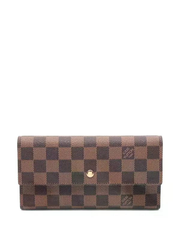LOUIS VUITTON 2005 Portefeuil International Damier Wallet - Brown