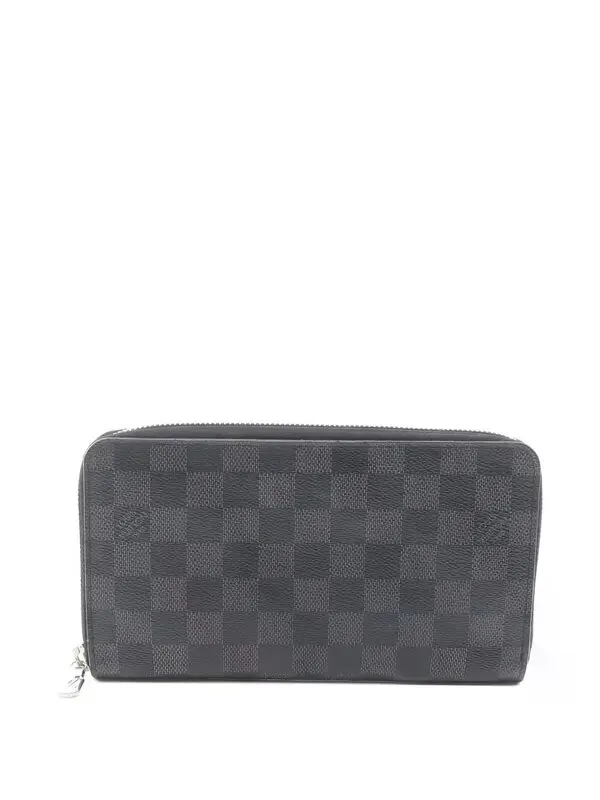 LOUIS VUITTON 2021 Zippy Organizer Nm Checked-pattern Wallet - Black