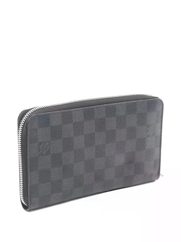 LOUIS VUITTON 2021 Zippy Organizer Nm Checked-pattern Wallet - Black