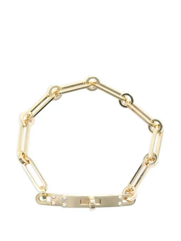Hermès Kelly Chain Diamond Bracelet - Gold