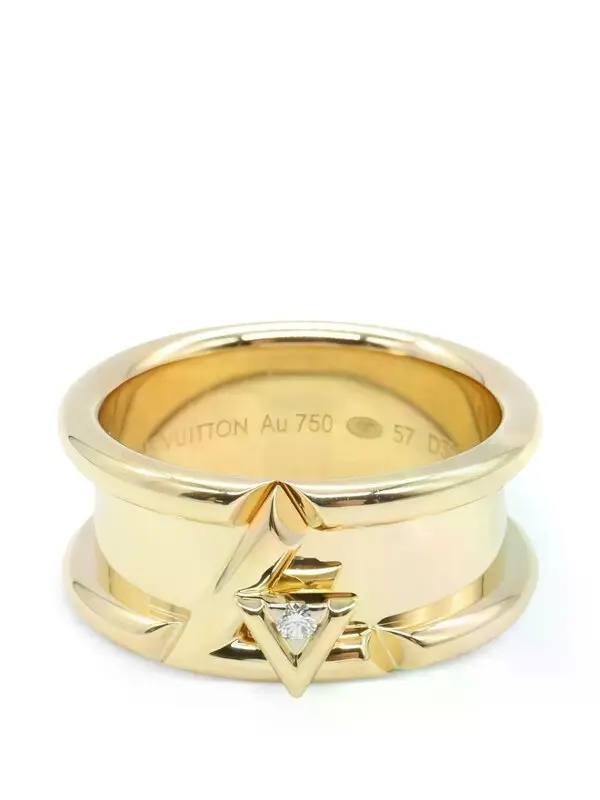 LOUIS VUITTON 2010s Vault Diamond Ring - Gold