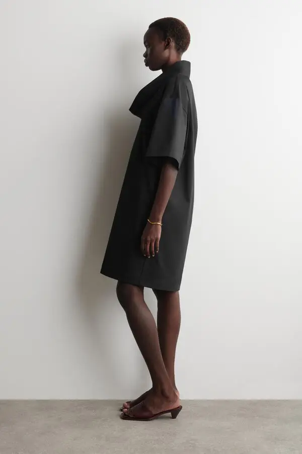 Cos Mock-neck Cocoon Mini Dress