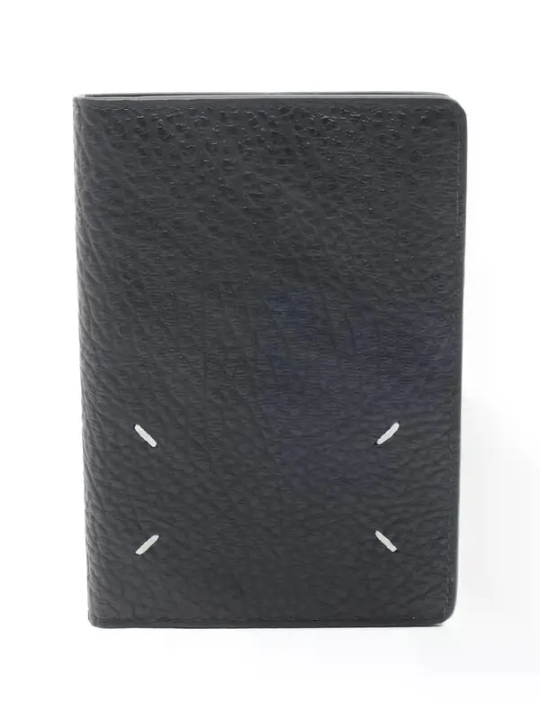 MAISON MARGIELA 2020s Stitch Leather Cardholder - Black