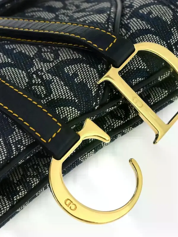 Dior 2003 Double Saddle Trotter Handbag - Blue