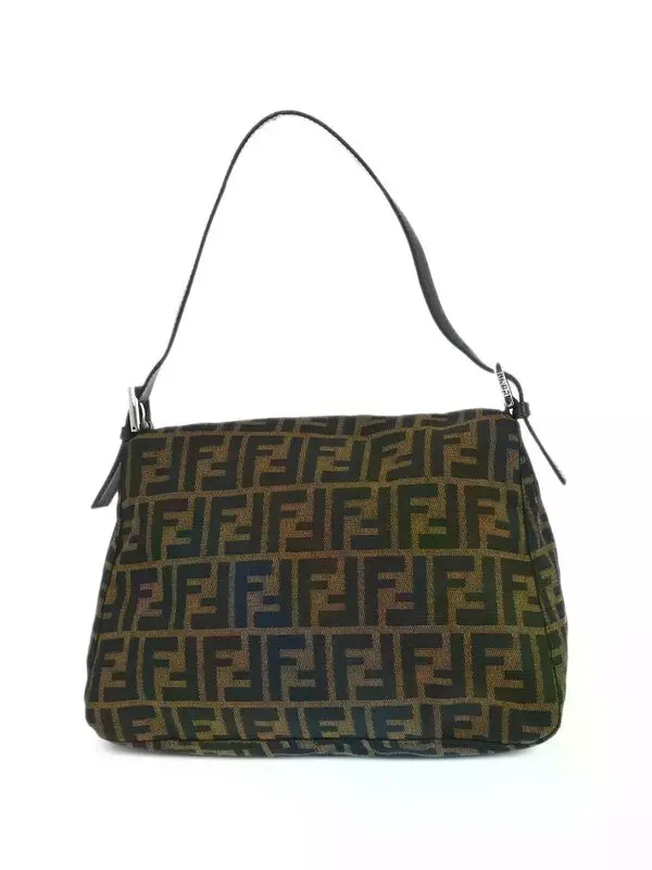 Fendi Zucca Baguette Handbag - Black