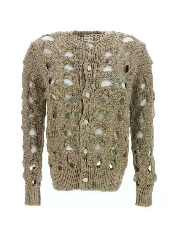 Comme Des Garçons Distressed-effect Jumper - Neutrals