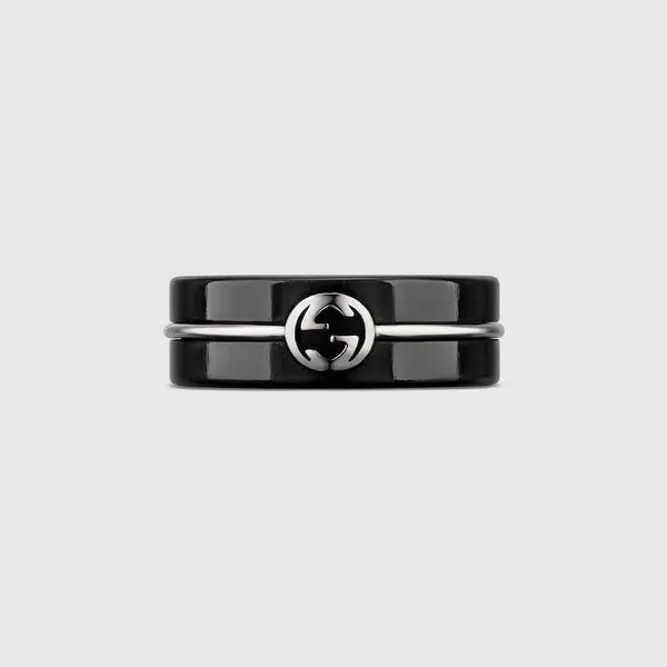 Gucci Interlocking G Corundum Ring - White Gold