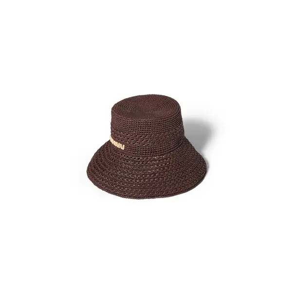 Miu Miu Raffia Hat - Cocoa Brown/natural