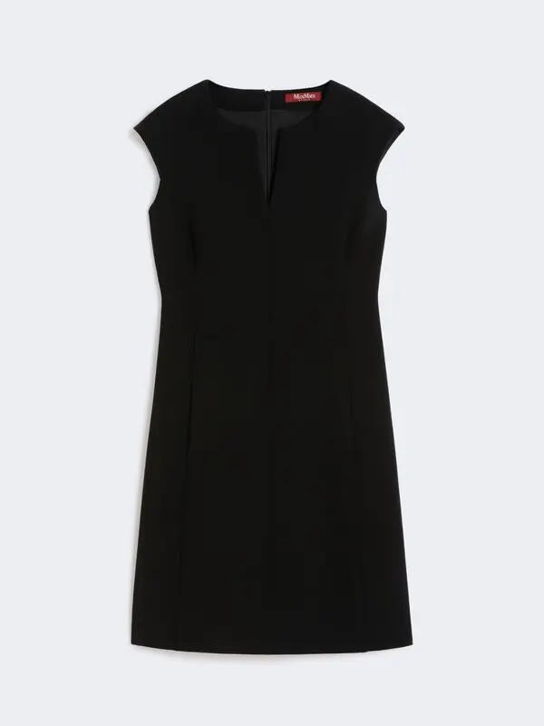 Max Mara Cady Princess-line Dress With V-notch Neckline