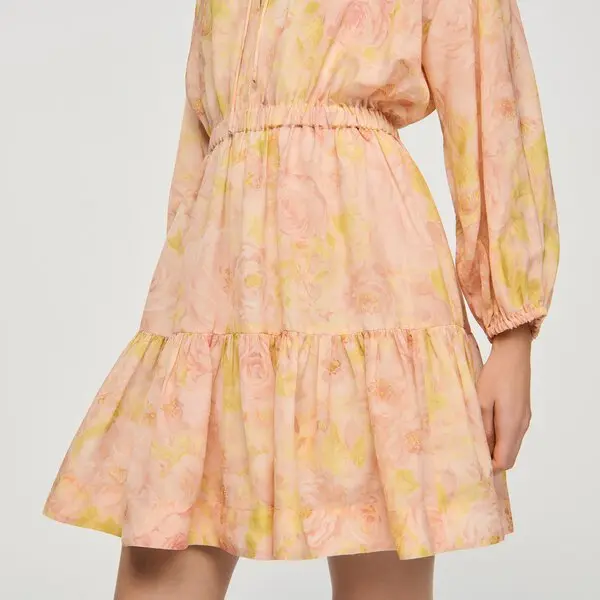 Sandro Floral Print Mini Dress - Pink / Green