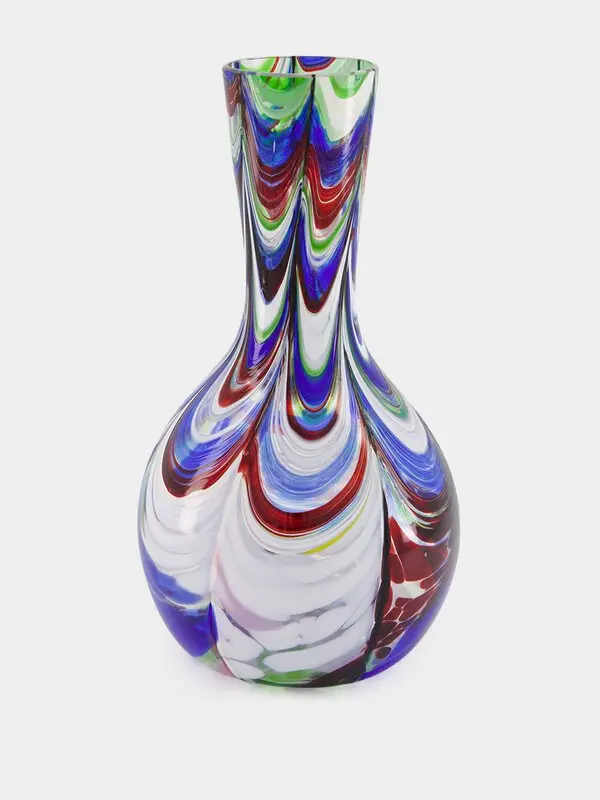 ALL ORIGINE Swirl Glass Decorative Vase - Multicolour