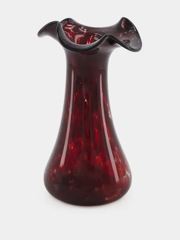 ALL ORIGINE Deep Glass Decorative Vase - Red