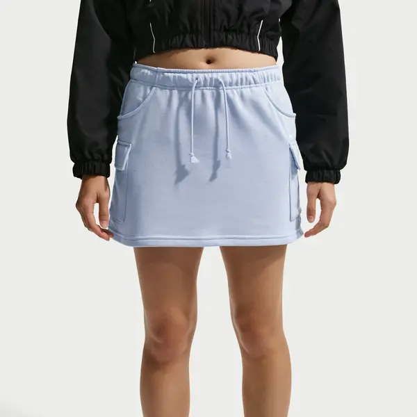 Nike Phoenix Fleece Mid-rise Cargo Miniskirt