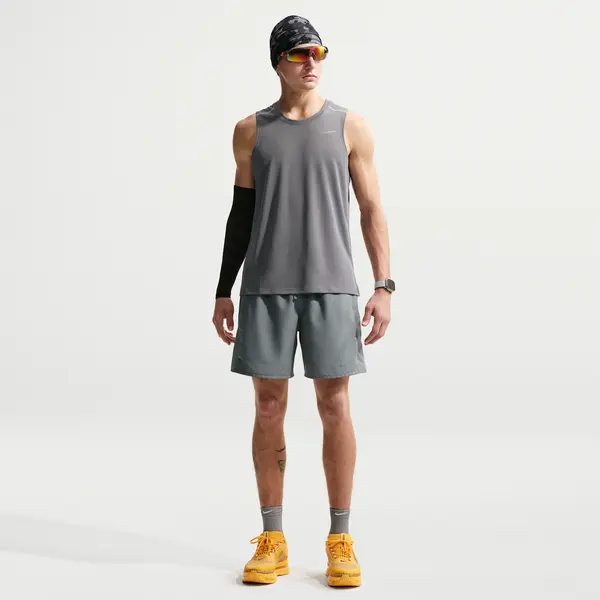 Nike Miler Dri-fit 7" Brief-lined Running Shorts - Grey