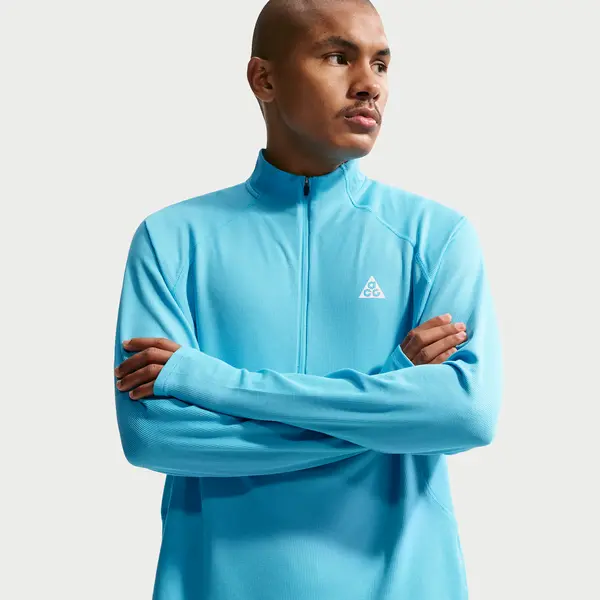 Nike Dri-fit Mid-layer 1/4-zip Trail Running Top - Blue