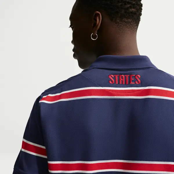 Nike Usmnt The Polo Dri-fit Soccer Polo - Blue