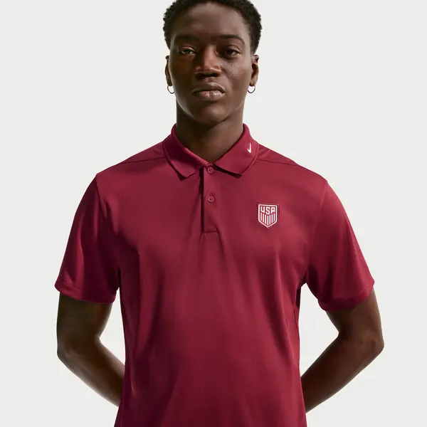 Nike Usmnt Victory Dri-fit Soccer Polo - Red