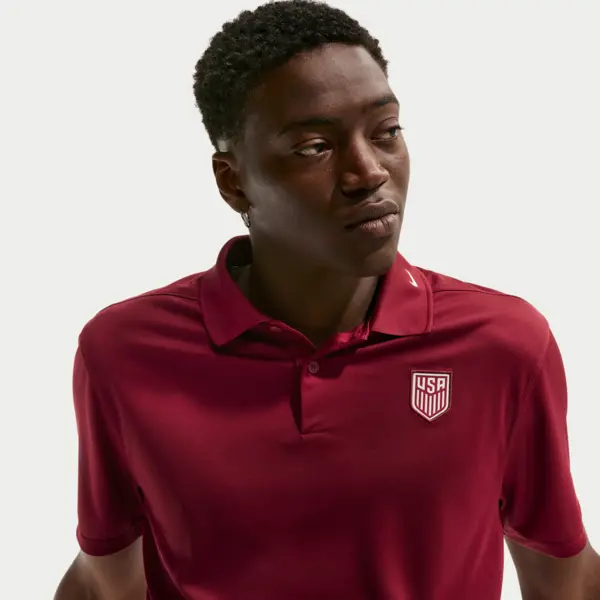 Nike Usmnt Victory Dri-fit Soccer Polo - Red
