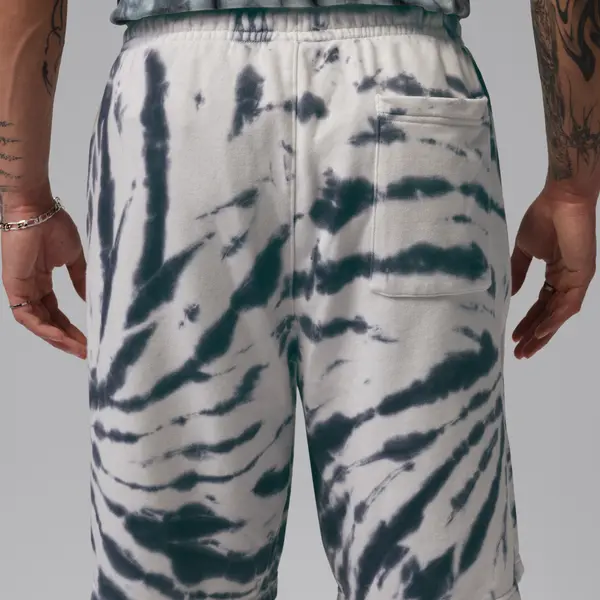 JORDAN Brooklyn Fleece Tie-dye Festival Shorts - White