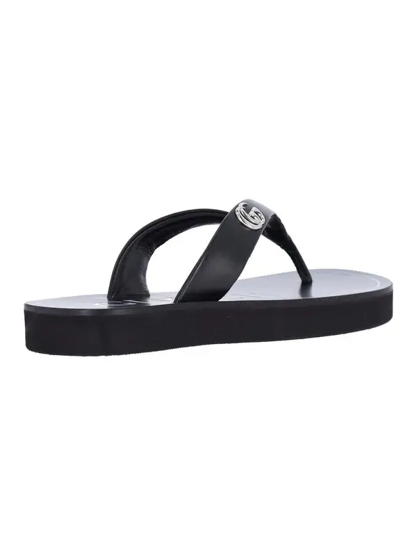 Gucci Mila Double G Sandals - Black