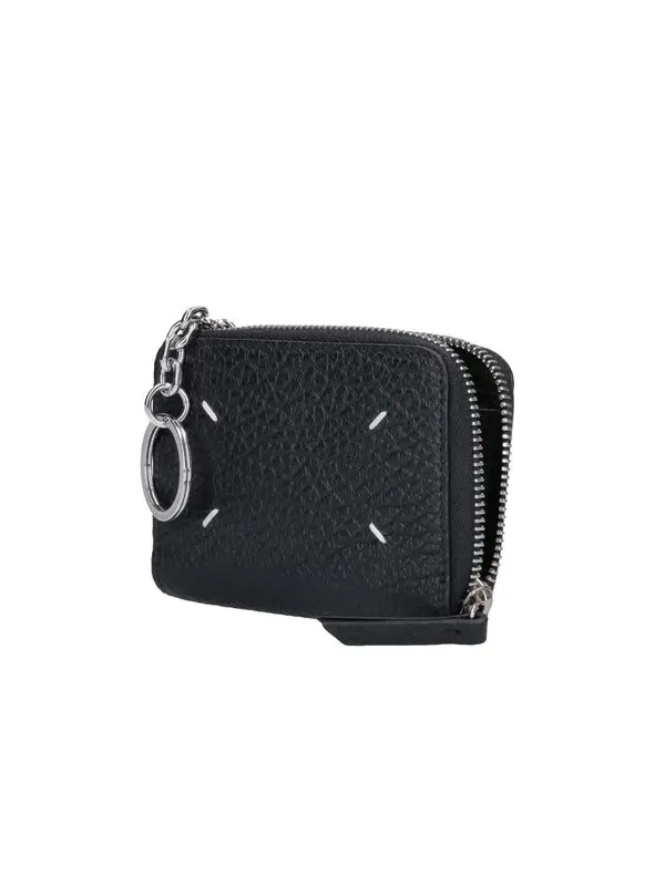 MAISON MARGIELA Zip Wallet "four Stitches - Black