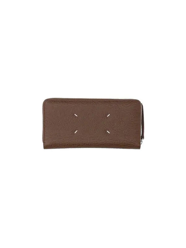 MAISON MARGIELA Zip Wallet "four Stitches - Brown