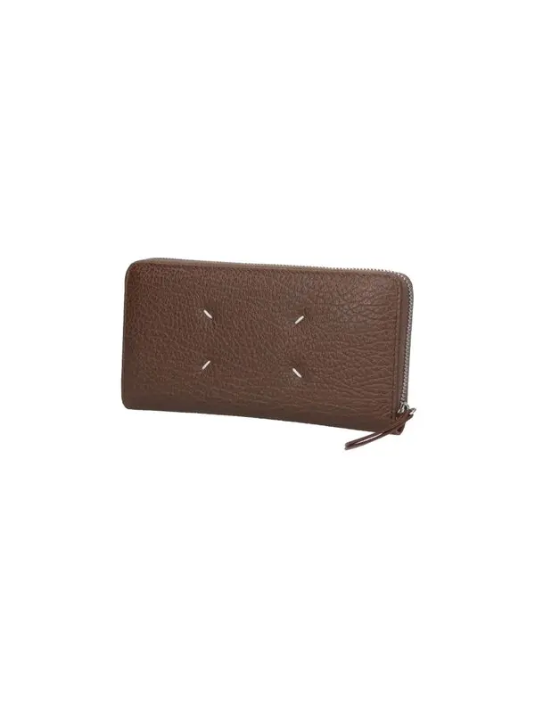 MAISON MARGIELA Zip Wallet "four Stitches - Brown