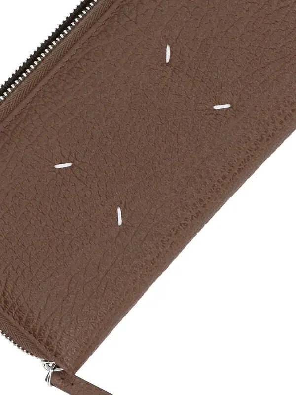MAISON MARGIELA Zip Wallet "four Stitches - Brown