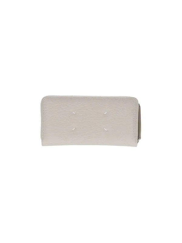 MAISON MARGIELA Zip Wallet "four Stitches - Gray