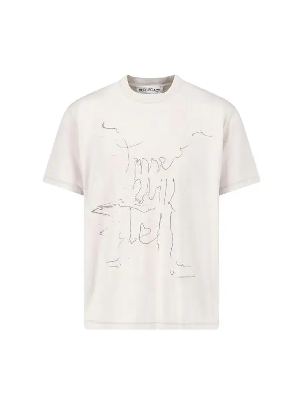 Our Legacy T-shirt "box - Cream