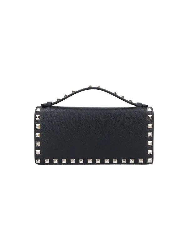 Valentino Garavani Wallet With Chain "rockstud - Black