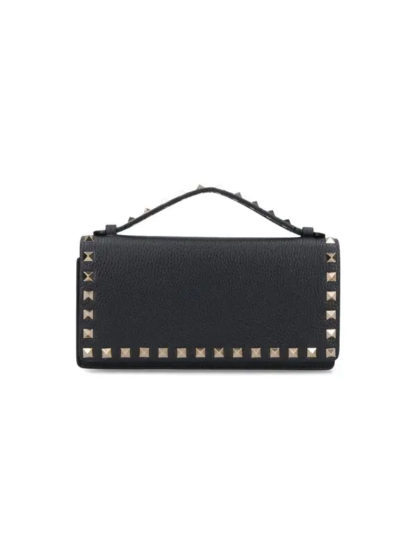 Valentino Garavani Wallet With Chain "rockstud - Black