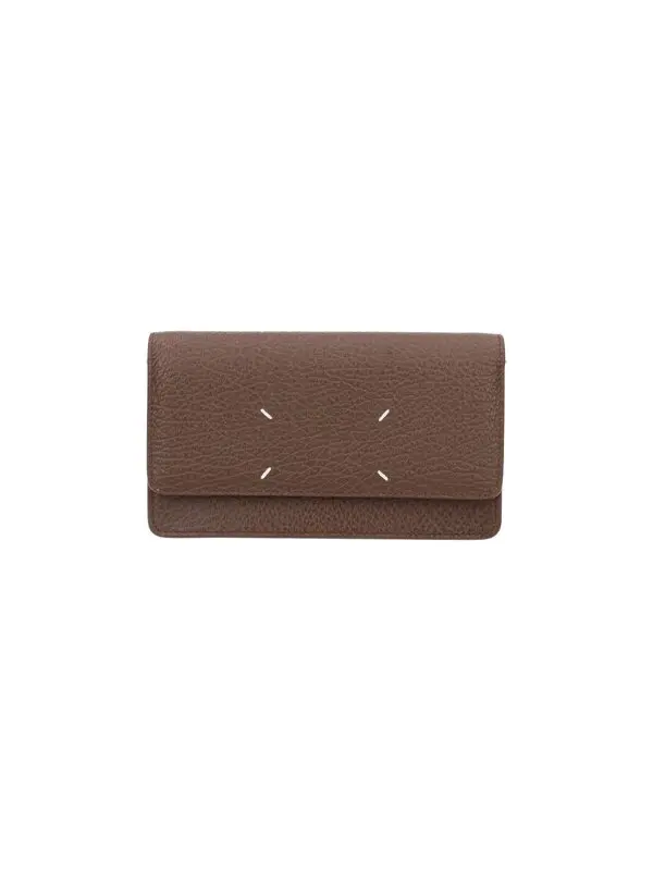 MAISON MARGIELA Chain Wallet "four Stitches - Brown