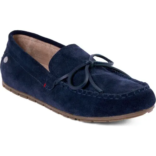 Minnetonka Water Resistant Driving Loafer - Navy