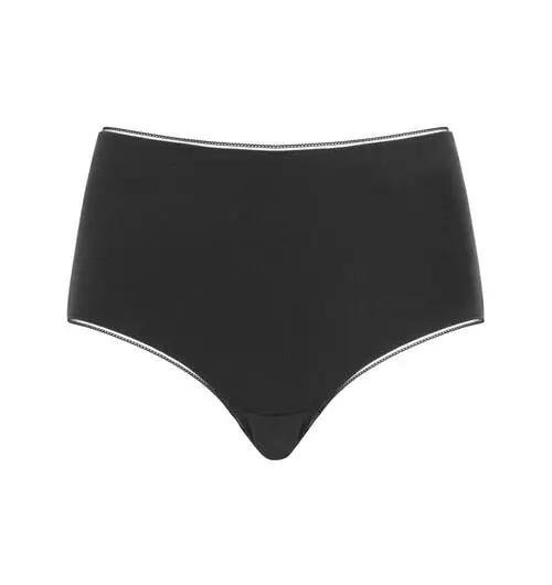 HUIT High Waisted Bikini Bottom - Black
