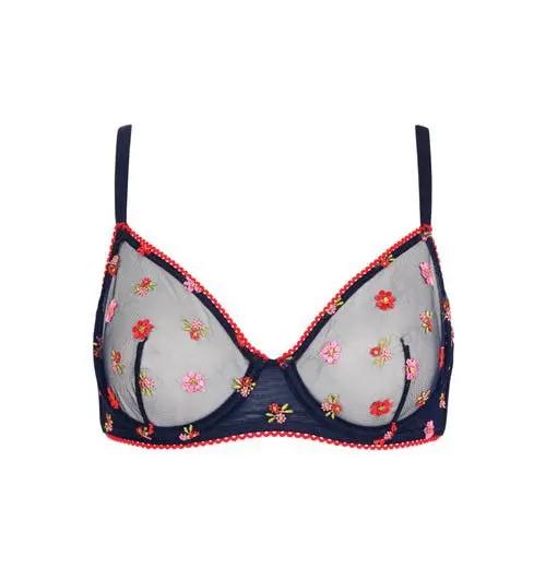 HUIT Bisou Lace Underwire Bra - Navy