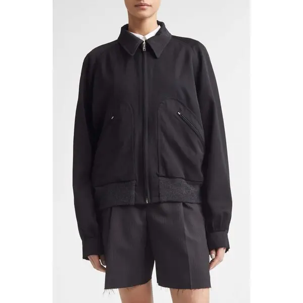 MAISON MARGIELA Wool Gabardine Sports Jacket - Black