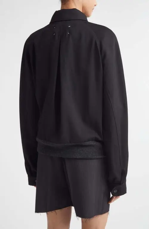 MAISON MARGIELA Wool Gabardine Sports Jacket - Black