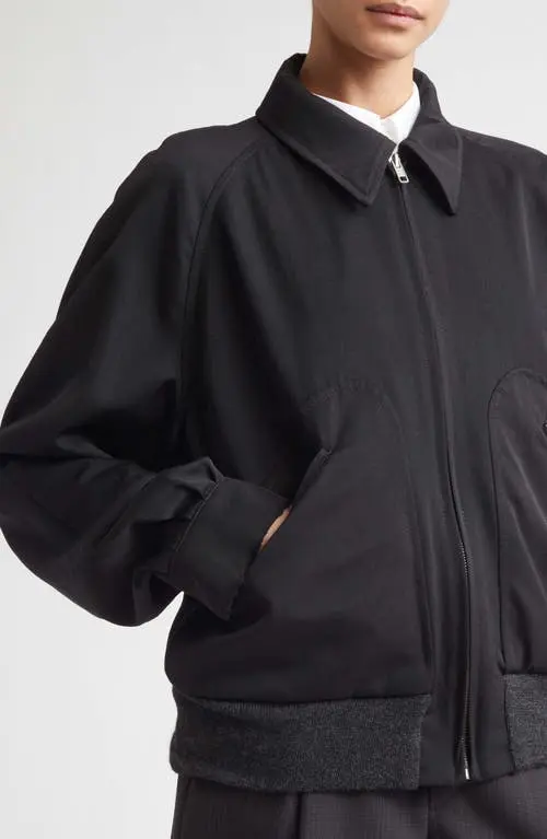MAISON MARGIELA Wool Gabardine Sports Jacket - Black