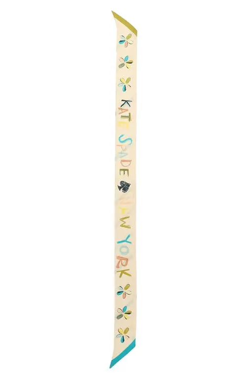 Kate Spade New York Scribble Silk Skinny Scarf