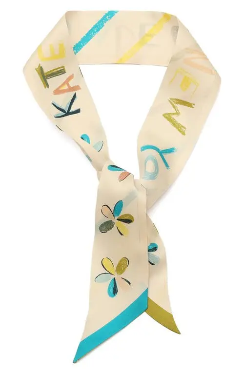 Kate Spade New York Scribble Silk Skinny Scarf