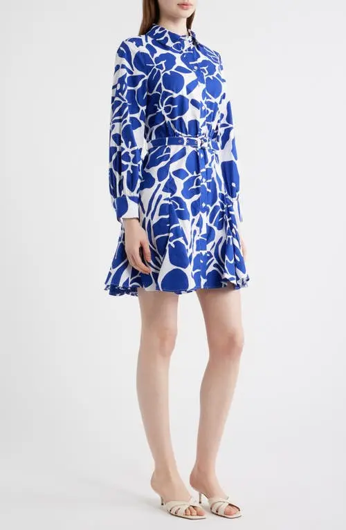 CECE DUPRAZ Belted Long Sleeve Cotton Shirt Dress