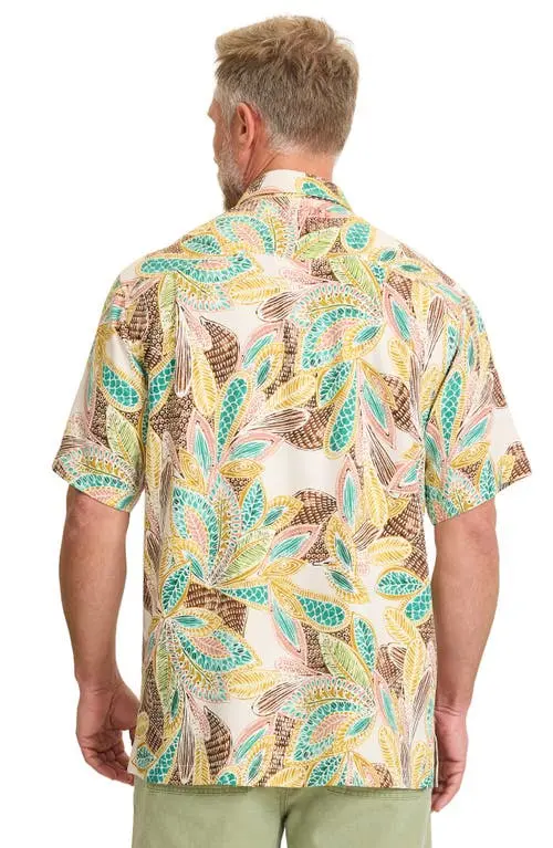 Tommy Bahama Fuego Tropics Short Sleeve Silk Button-up Shirt - Coconut